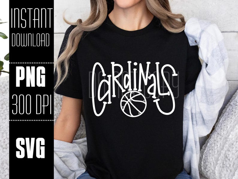 Cardinals SVG, Cardinals PNG, Cardinals Basketball, Mascot Shirt Design ...