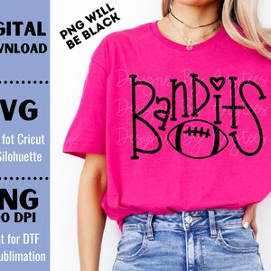 Bandits SVG, Bandits PNG, Bandits Football, Mascot Shirt Design, Team ...