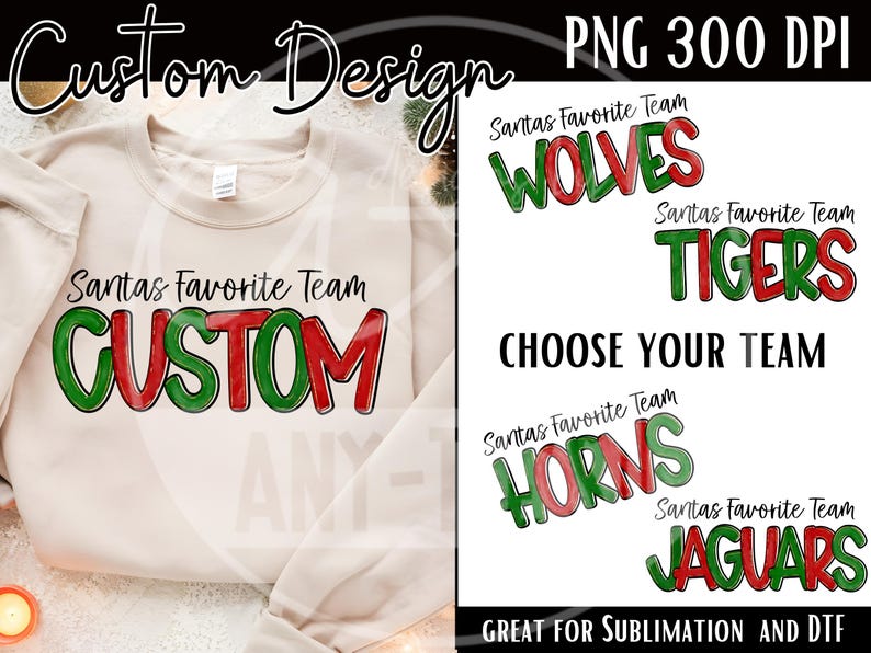 Custom Team Name Design, Custom PNG, Team Spirit PNG, Made to Order ...
