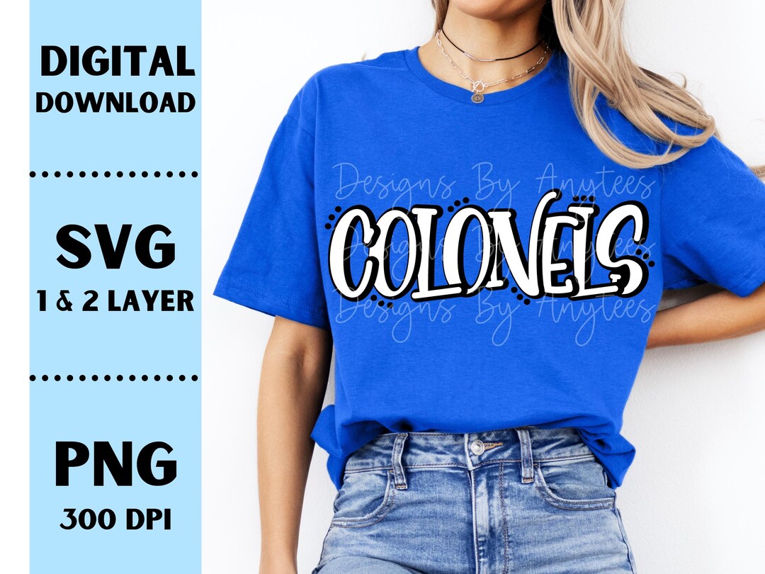 Colonels SVG, Colonels PNG, Mascot Shirt Design, Team Spirit, Colonels ...