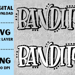 Bandits SVG, Bandits PNG, Mascot Shirt Design, Team Spirit, Bandits ...