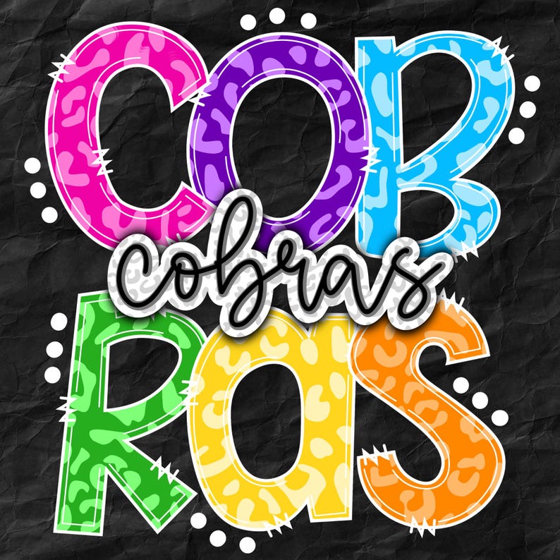 Cobras PNG, Leopard Mascot PNG, Cobras Digital Download, PNG Design for ...