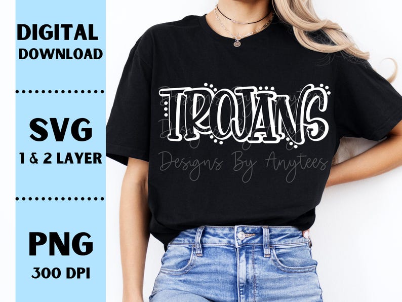 Trojans SVG, Trojans PNG, Mascot Shirt Design, Team Spirit, Trojans ...