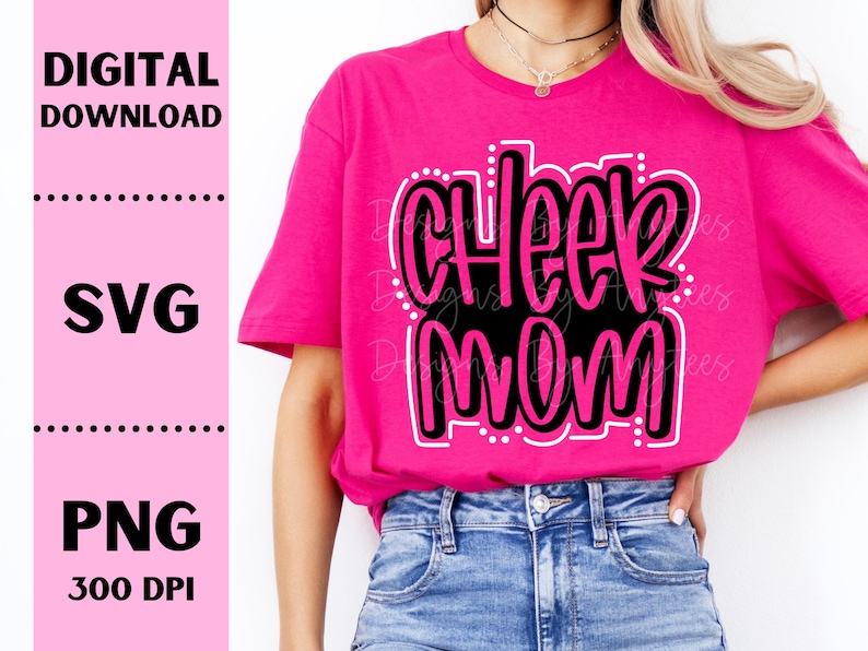 Cheer Mom SVG, Cheer Mom PNG, Mascot Shirt Design, Team Spirit Png ...