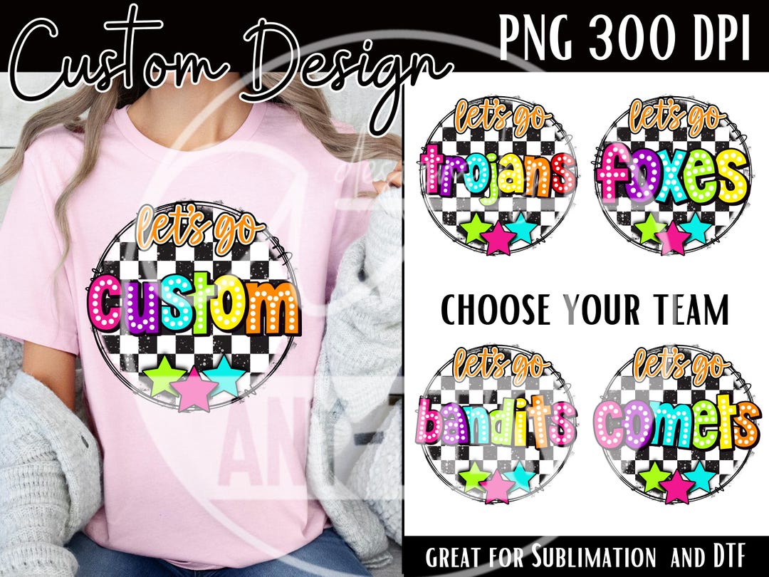 Custom Team Name Design, Custom Png, Team Spirit PNG, Made to Order ...