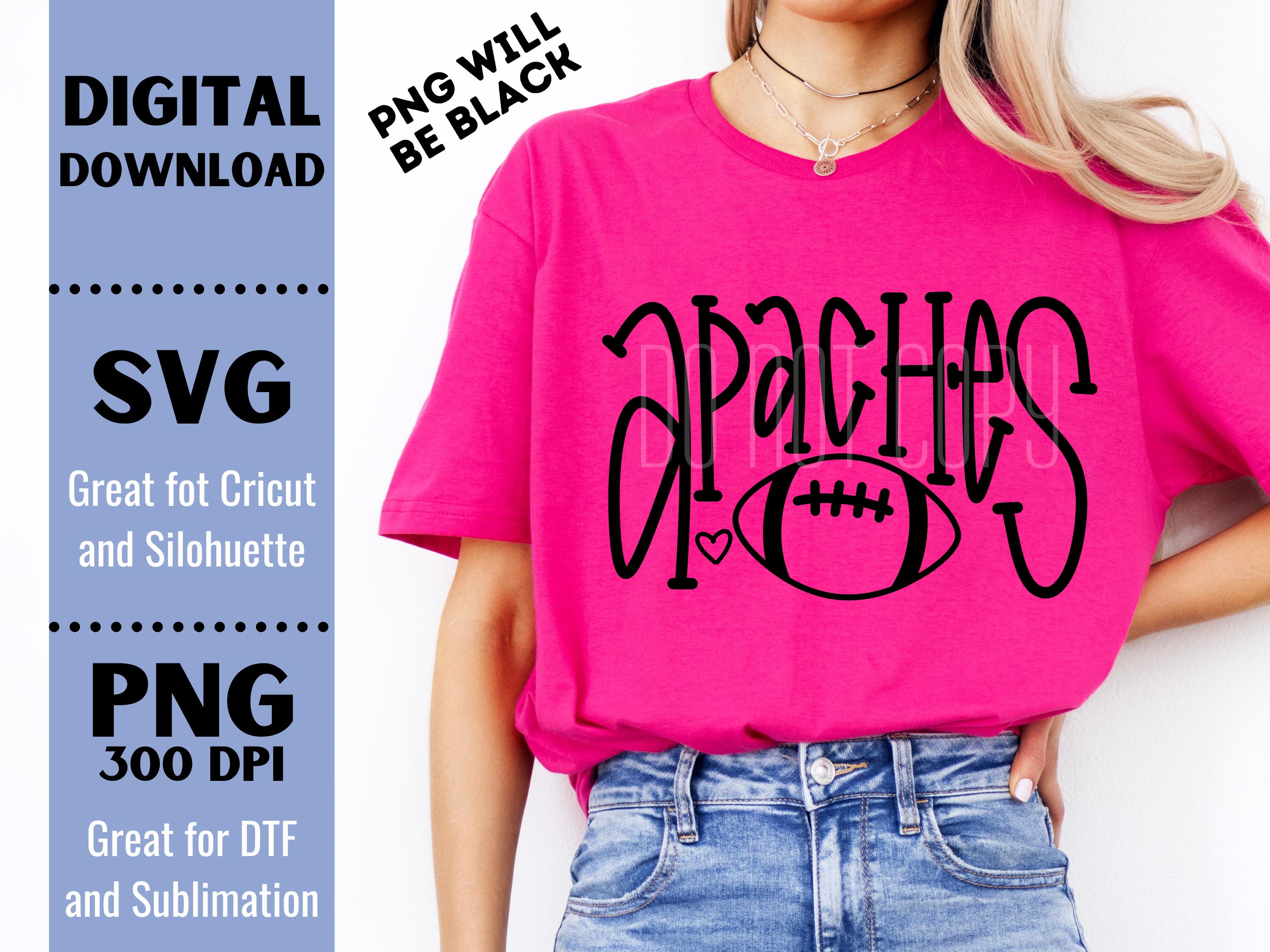 Apaches SVG, Apaches PNG, Apaches Football, Mascot Shirt Design, Team ...