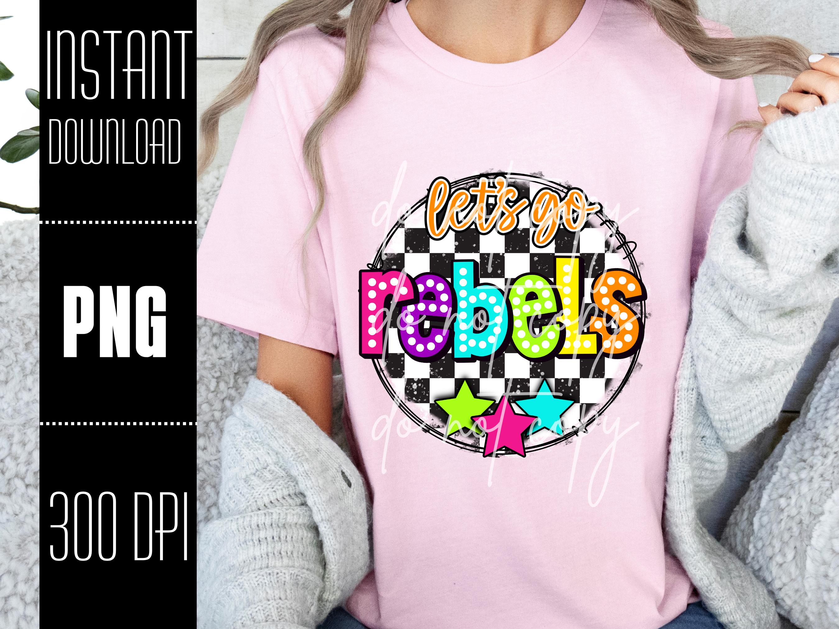 Rebels Mascot PNG, Colorful Rebels Mustangs Design, Retro Rebels Design, Rebels Team Shirt Png ...