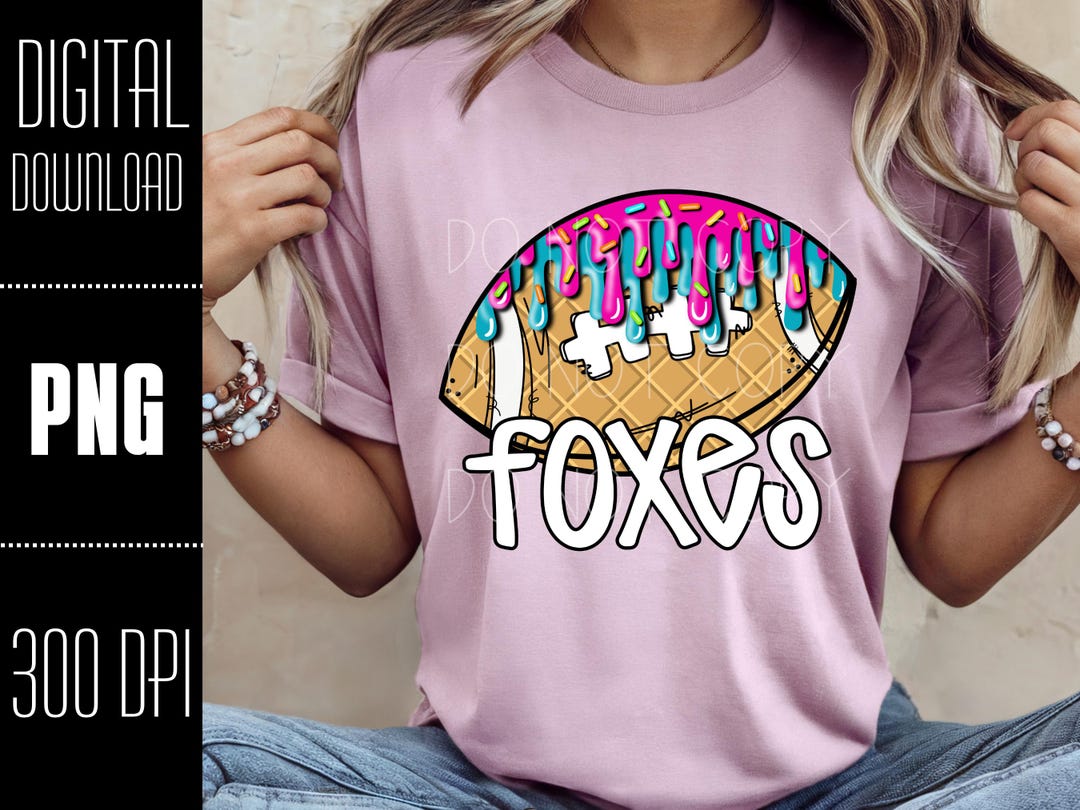 Foxes PNG, Foxes Football PNG, Foxes Digital Download, Football Drip ...
