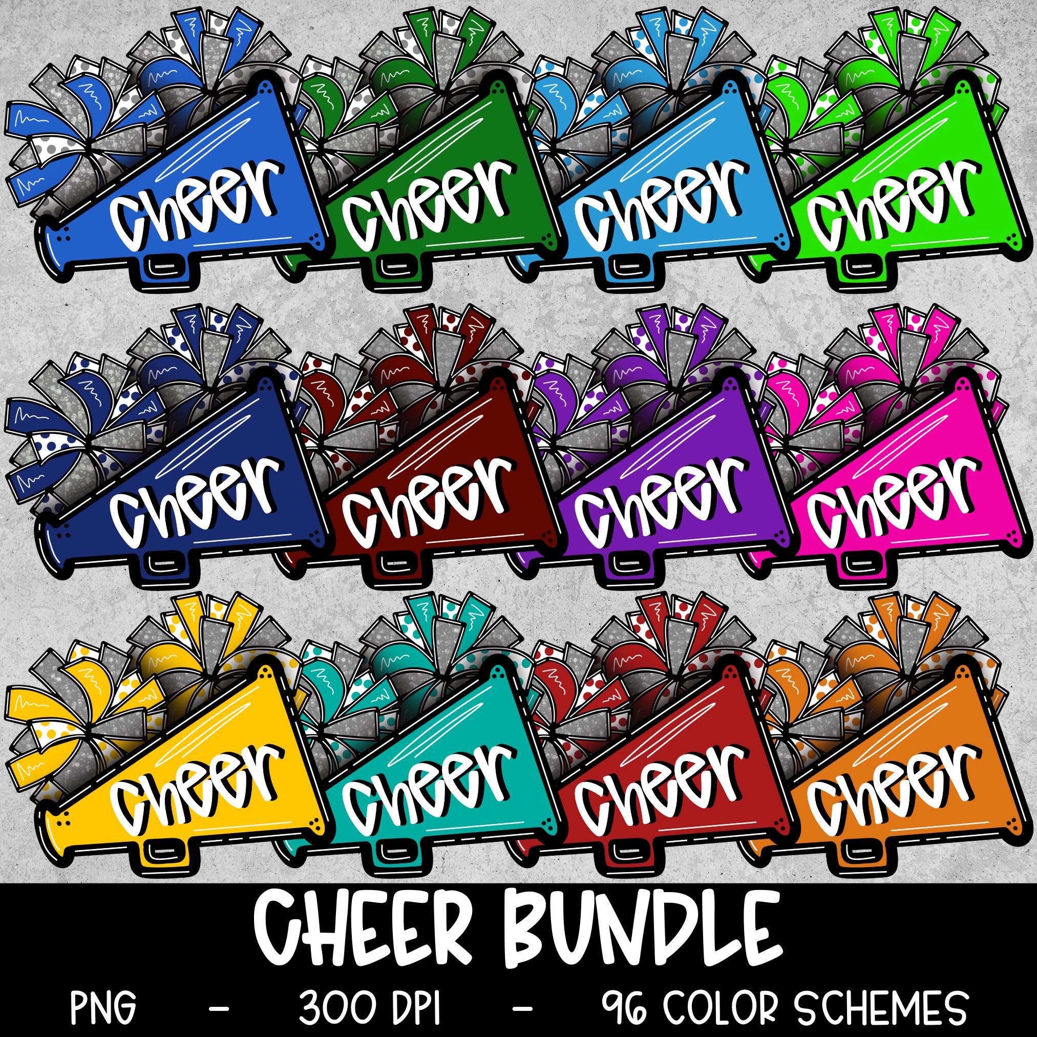 Cheer Megaphone Bundle, Cheer Png, Megaphone Png, Pom Pom Png, PNG ...