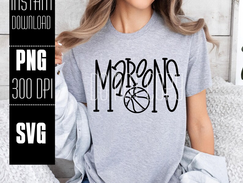 Maroons SVG, Maroons PNG, Maroons Basketball, Mascot Shirt Design, Team ...