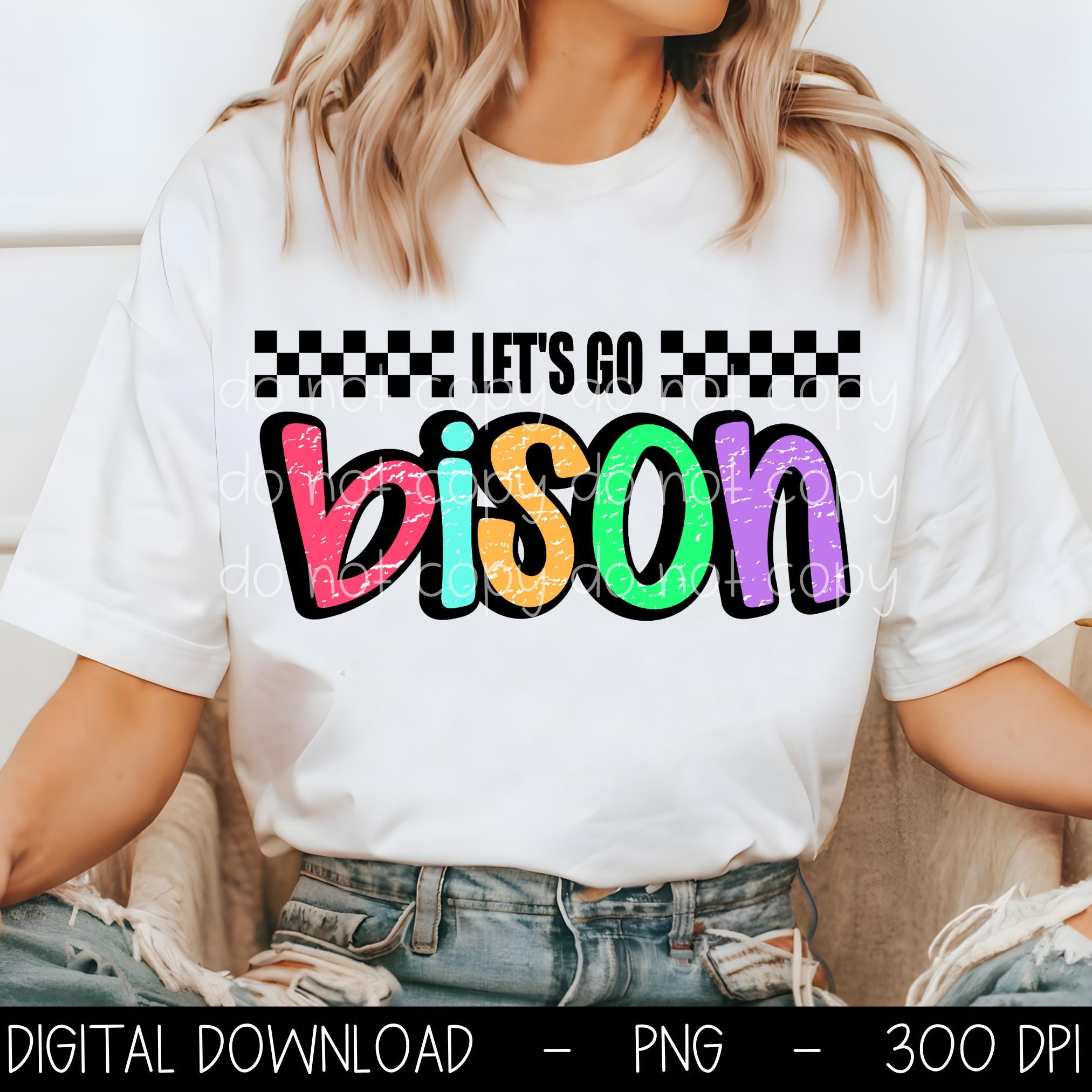 Bison PNG, Let's Go Bison PNG, Bison Digital Download, PNG Design for ...