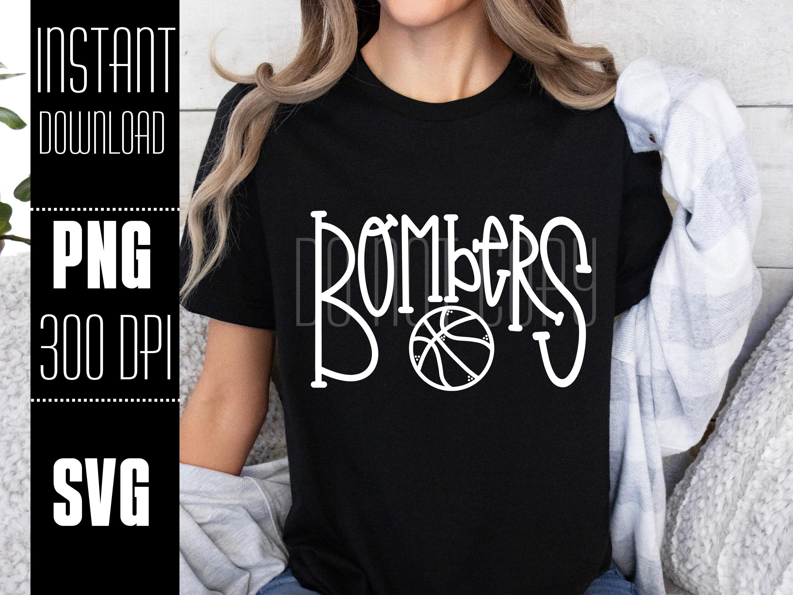 Bombers SVG, Bombers PNG, Bombers Basketball, Mascot Shirt Design, Team ...