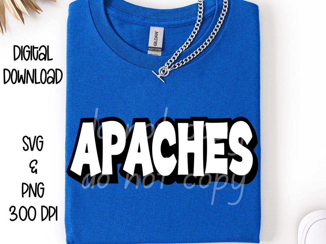 Apaches SVG, Apaches PNG, Mascot Shirt Design, Team Spirit Png, Apaches ...