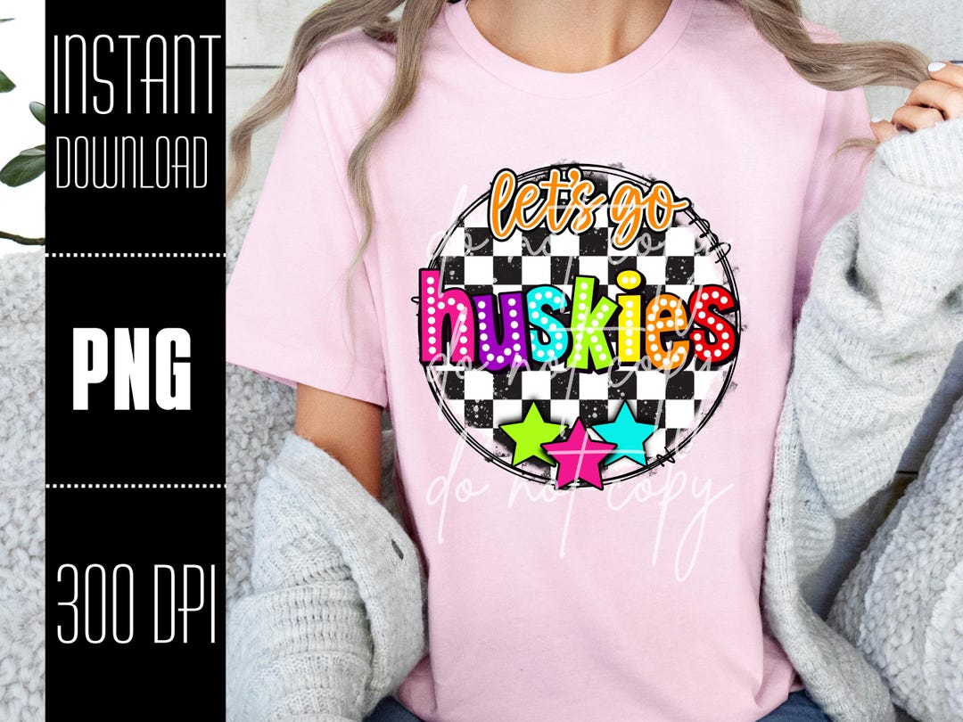 Huskies Mascot PNG, Colorful Huskies Mascot Design, Retro Huskies ...