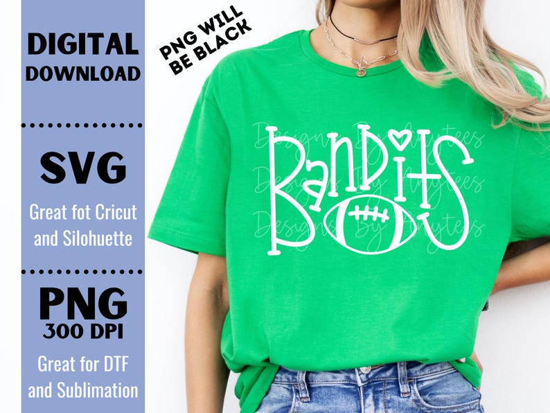 Bandits SVG, Bandits PNG, Bandits Football, Mascot Shirt Design, Team ...