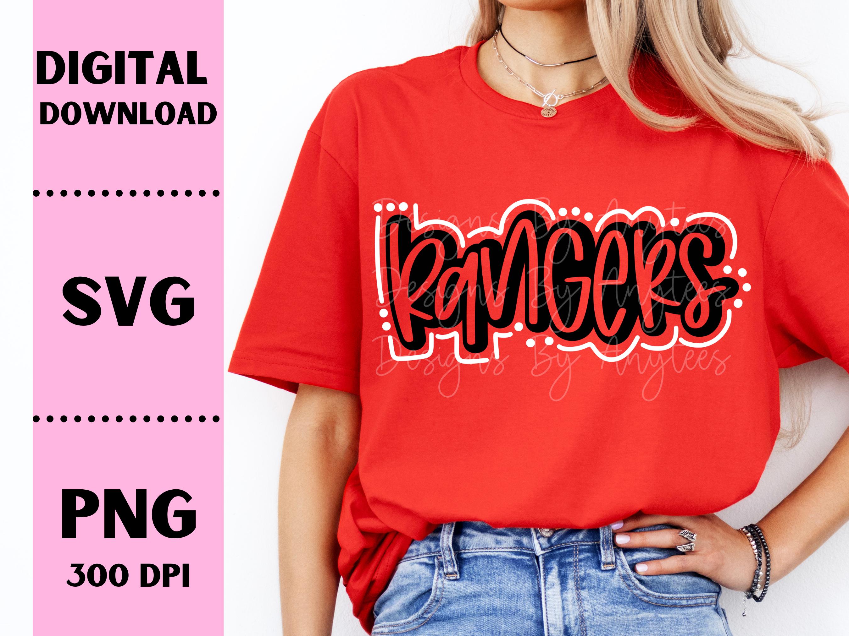 Rangers SVG, Rangers PNG, Mascot Shirt Design, Team Spirit Png, Rangers ...