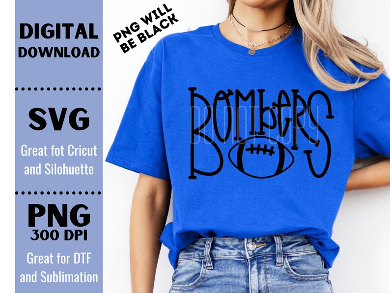 Bombers SVG, Bombers PNG, Bombers Football, Mascot Shirt Design, Team ...