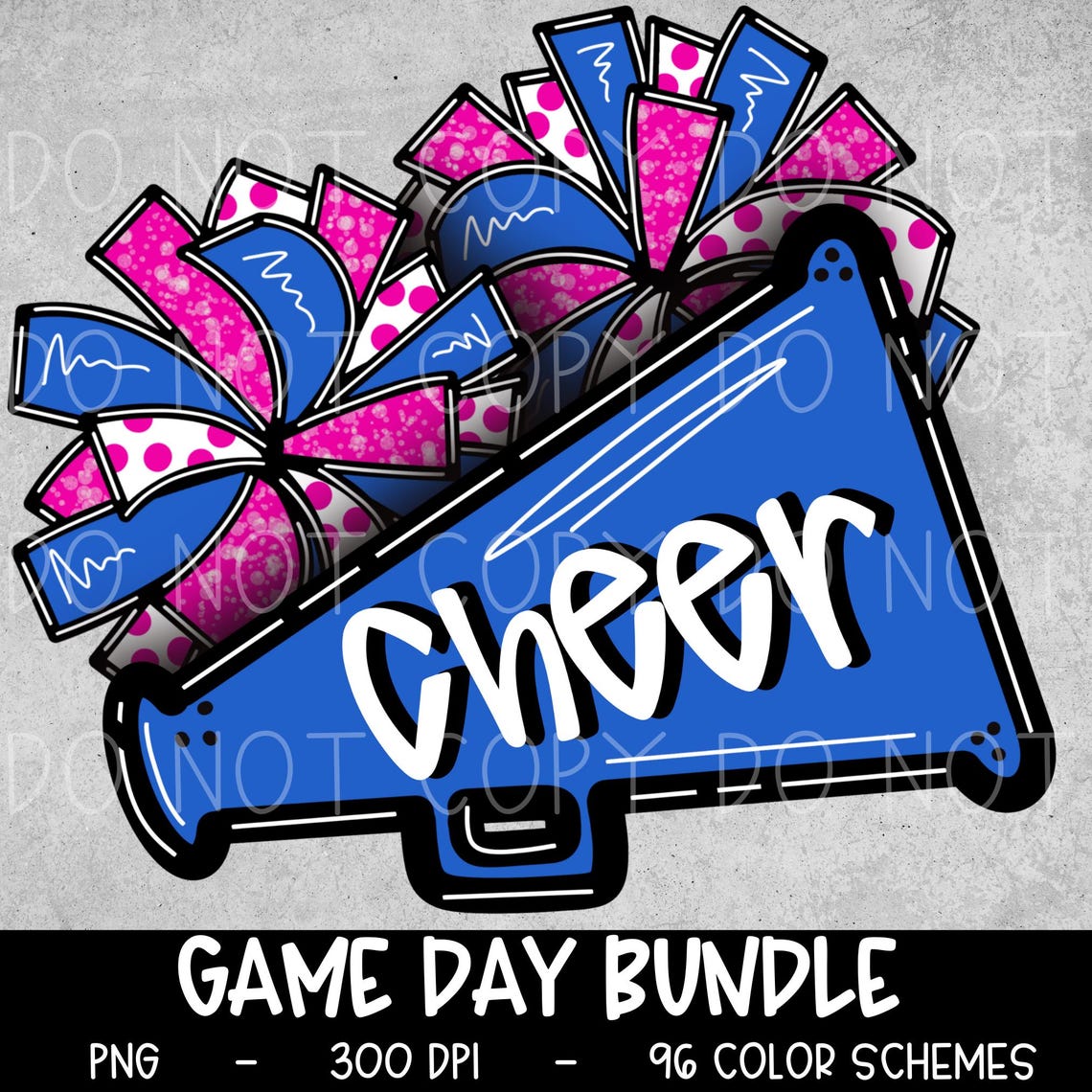 Cheer Megaphone Bundle, Cheer Png, Megaphone Png, Pom Pom Png, PNG ...