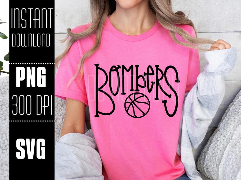 Bombers SVG, Bombers PNG, Bombers Basketball, Mascot Shirt Design, Team ...