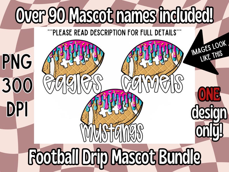 Football Drip Mascot Bundle, Mascot PNG, Football PNG Bundle, Football ...