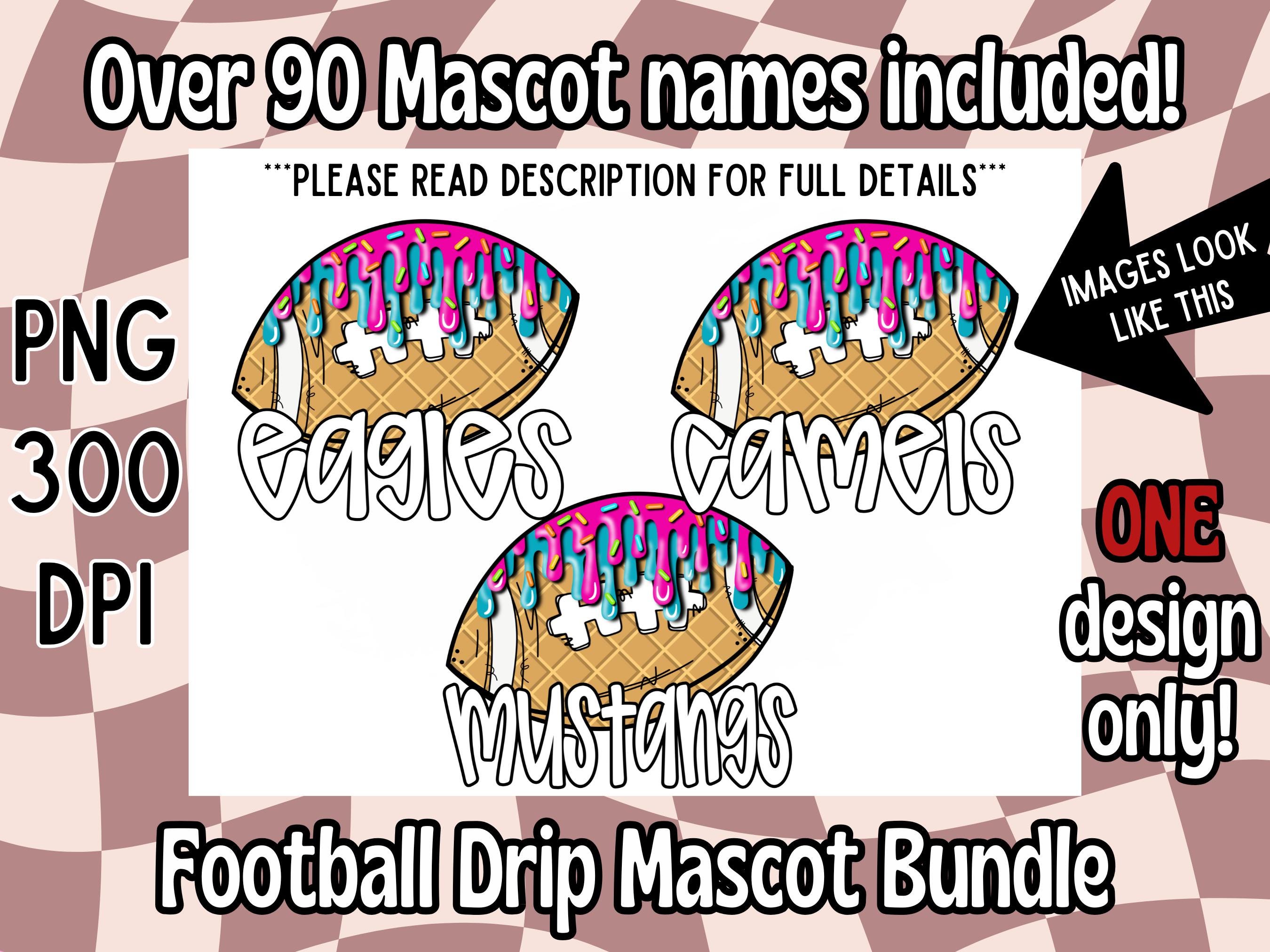 Football Drip Mascot Bundle, Mascot PNG, Football PNG Bundle, Football ...