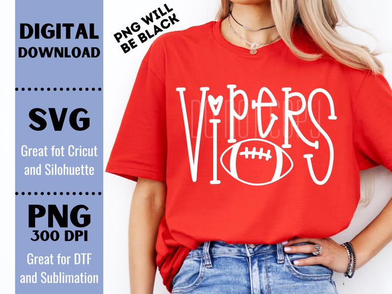 Vipers SVG, Vipers PNG, Vipers Football, Mascot Shirt Design, Team ...