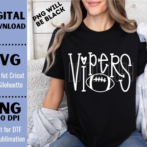Vipers SVG, Vipers PNG, Vipers Football, Mascot Shirt Design, Team ...
