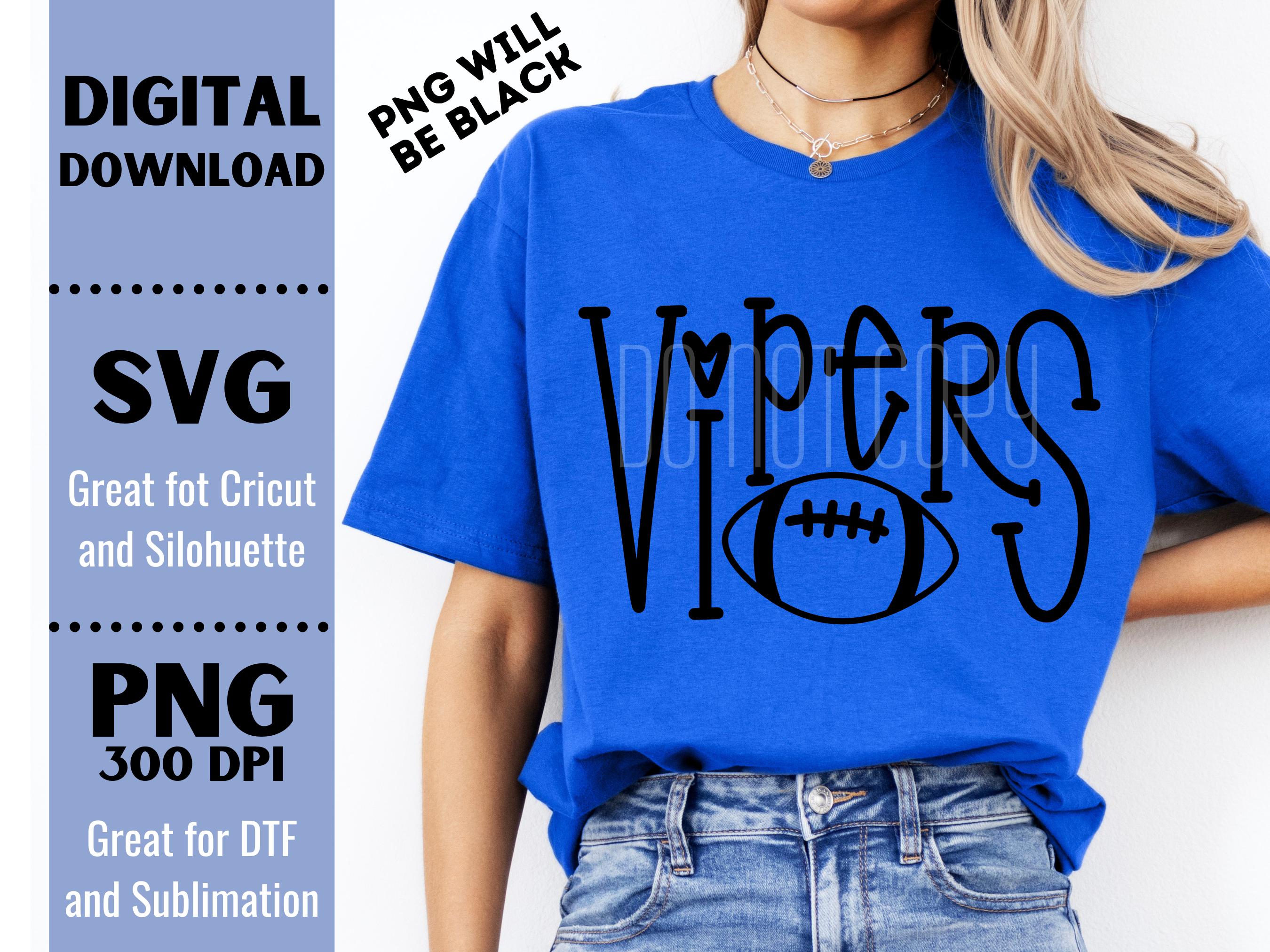 Vipers SVG, Vipers PNG, Vipers Football, Mascot Shirt Design, Team ...