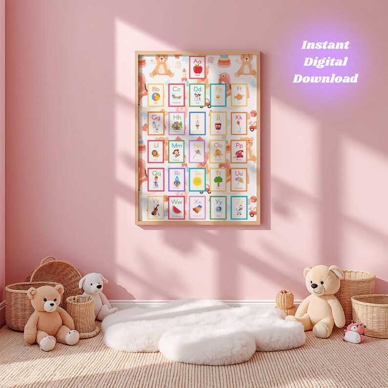 Alphabet Wall Art Toys Alphabet Poster Letter Formation Montessori ...