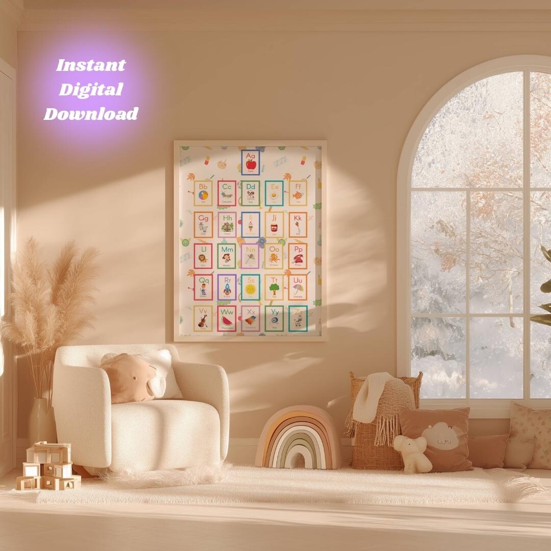 Alphabet School Supplies Alphabet Poster Letter Formation Montessori ...