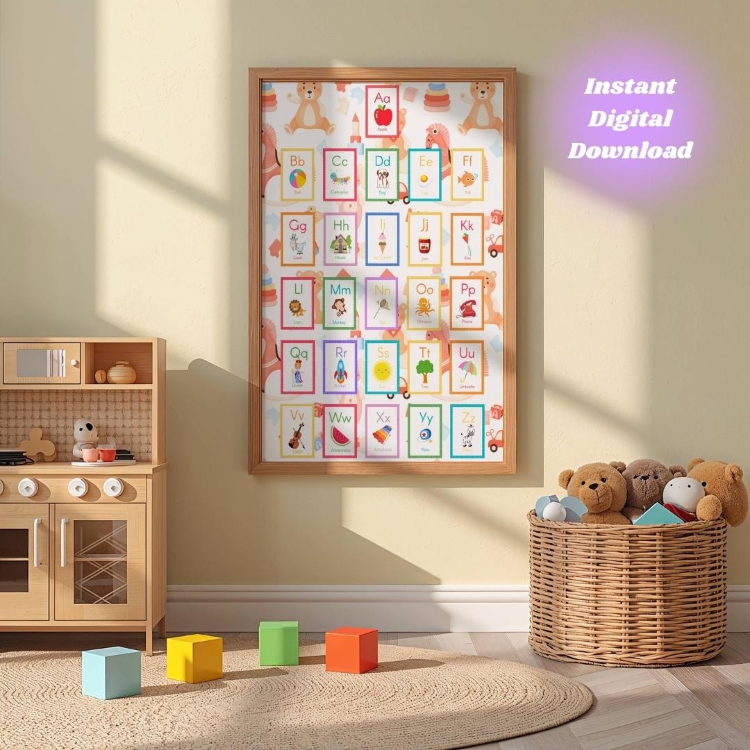 Alphabet Wall Art Toys Alphabet Poster Letter Formation Montessori ...