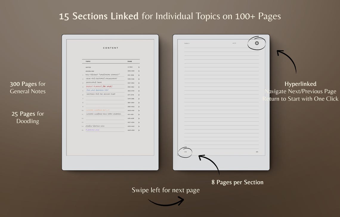 Notebook Plus – Lined & Blank Template for Remarkable Paper Pro ...