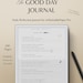 The Good Day Journal – Daily Reflection Gratitude Template for ...