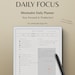 Daily Focus Planner Template for Remarkable Paper Pro (digital Download ...