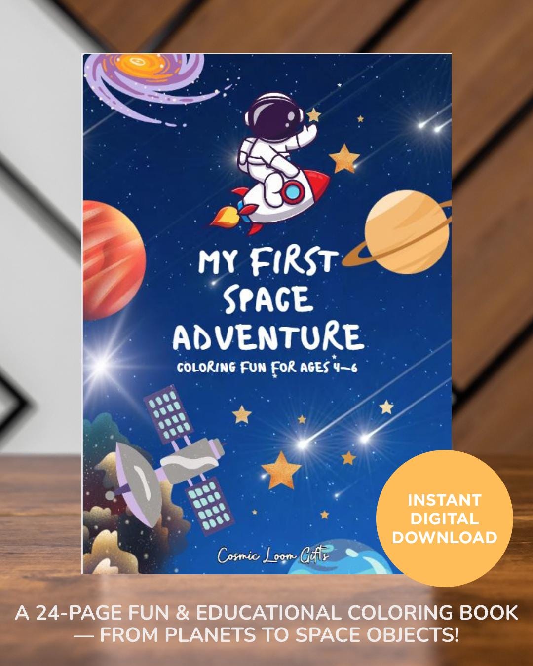 Space Coloring Book for Kids | Printable A4 Activity Book | Planets ...