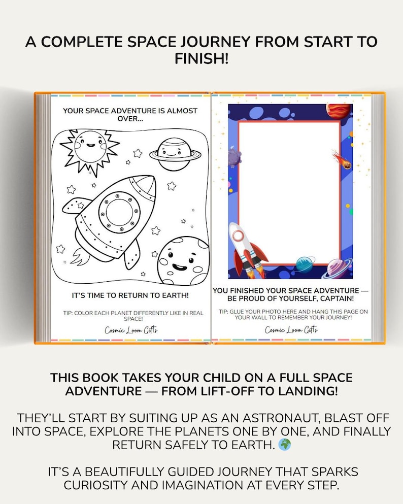 Space Coloring Book for Kids | Printable A4 Activity Book | Planets ...