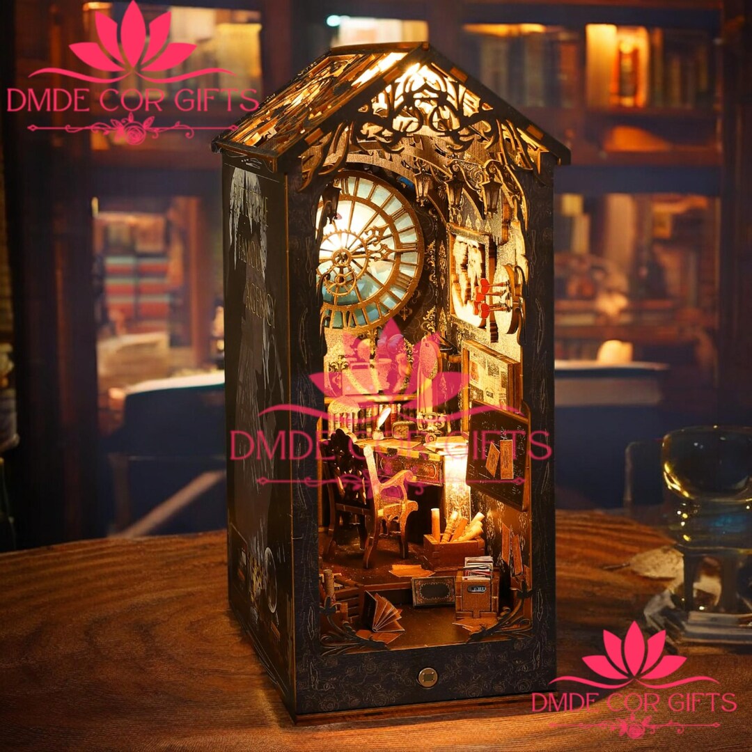 Book Nook Miniatures House Kit Insert Dollhouse Model Room Box Building ...