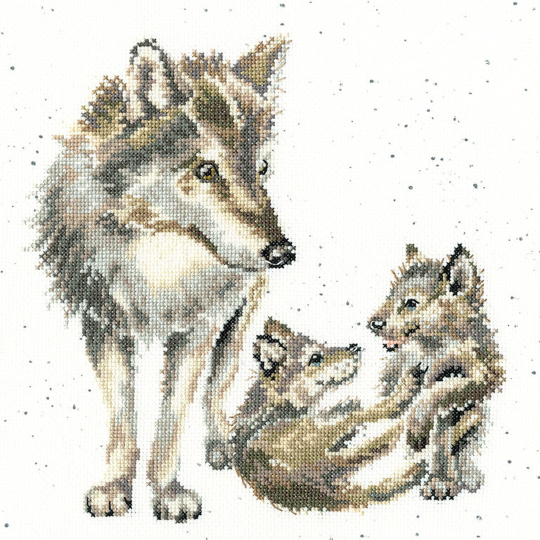 Bothy Threads Wolf Pack Counted Cross Stitch Kit, Wolf Family Cross ...