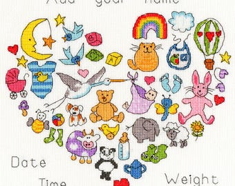 Bothy Threads Choo Choo Train Counted Cross Stitch Kit . Train Birth ...