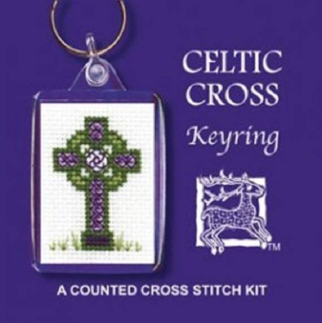 Celtic Cross Keyring Counted Cross Stitch Kit From Textile Heritage ...