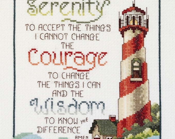 Serenity Lighthouse Counted Cross Stitch Kit From Janlynn , Serenity ...