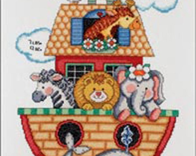 TOBIN BABY Noahs Ark Sampler Counted Cross Stitch Kit Baby Cross Stitch ...
