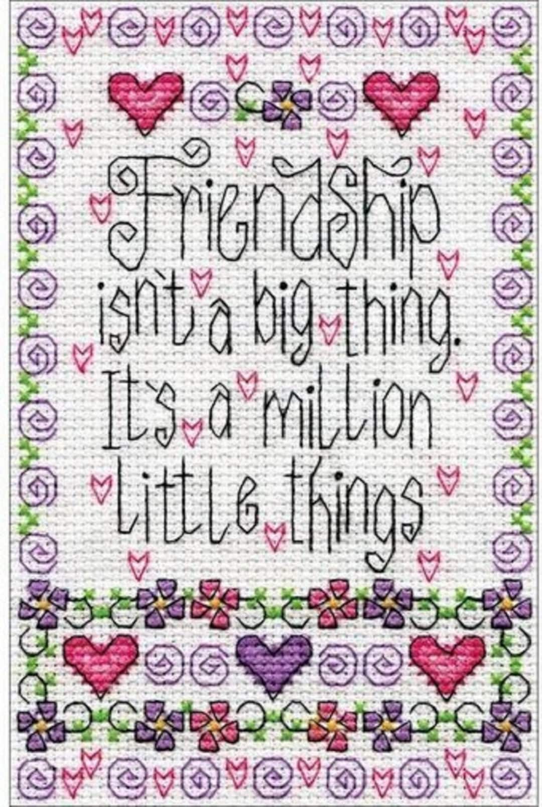 Friendship Cross Stitch Kit From Design Works -3227, Friends Counted ...