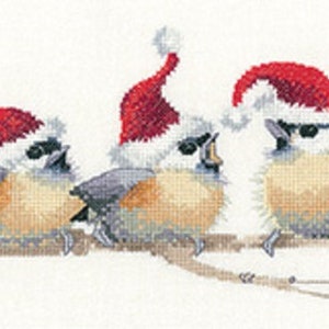 Heritage Crafts Festive Chicks on 14ct Aida, Chickadee Bird Kit ...