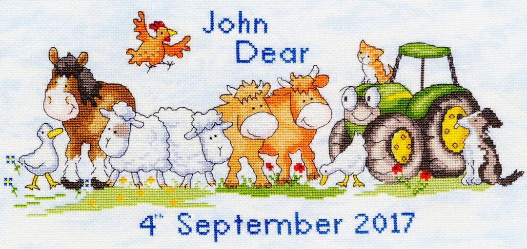 Bothy Threads First Born Counted Cross Stitch Kit . Birth Sampler, New ...