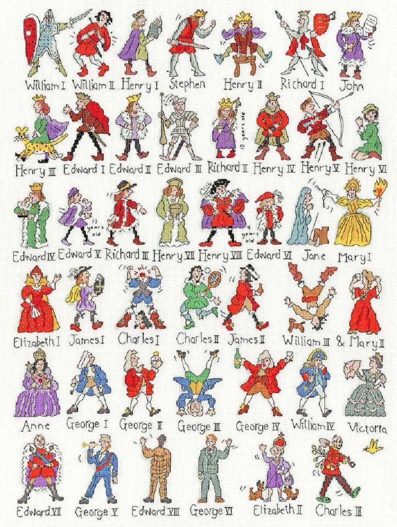 Bothy Threads Kings and Queens With King Charles III Counted - Etsy