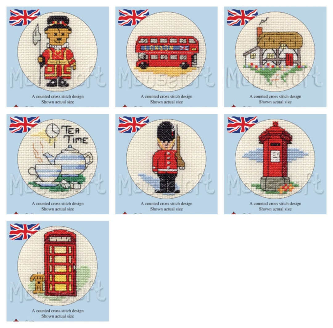 Mouseloft Images of Britain Cross Stitch Kits, British Cross Stitch ...