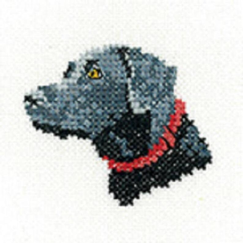 Black Labrador Cross Stitch Kit From Heritage Craft Little - Etsy