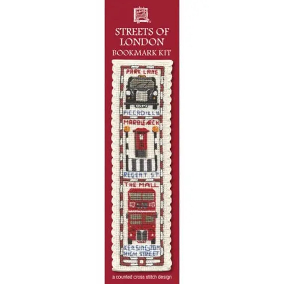 Streets of London Bookmark Counted Cross Stitch Kit by Textile Heritage ...