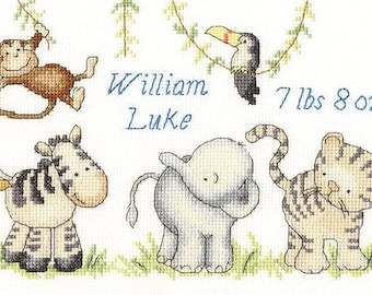 Pride and Joy Sampler by Moira Blackburn Birth Record ,bothy Threads ...